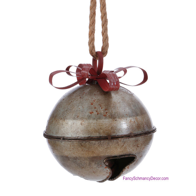 9" Galvanized Bell with Ribbon by Raz Imports – FancySchmancyDecor